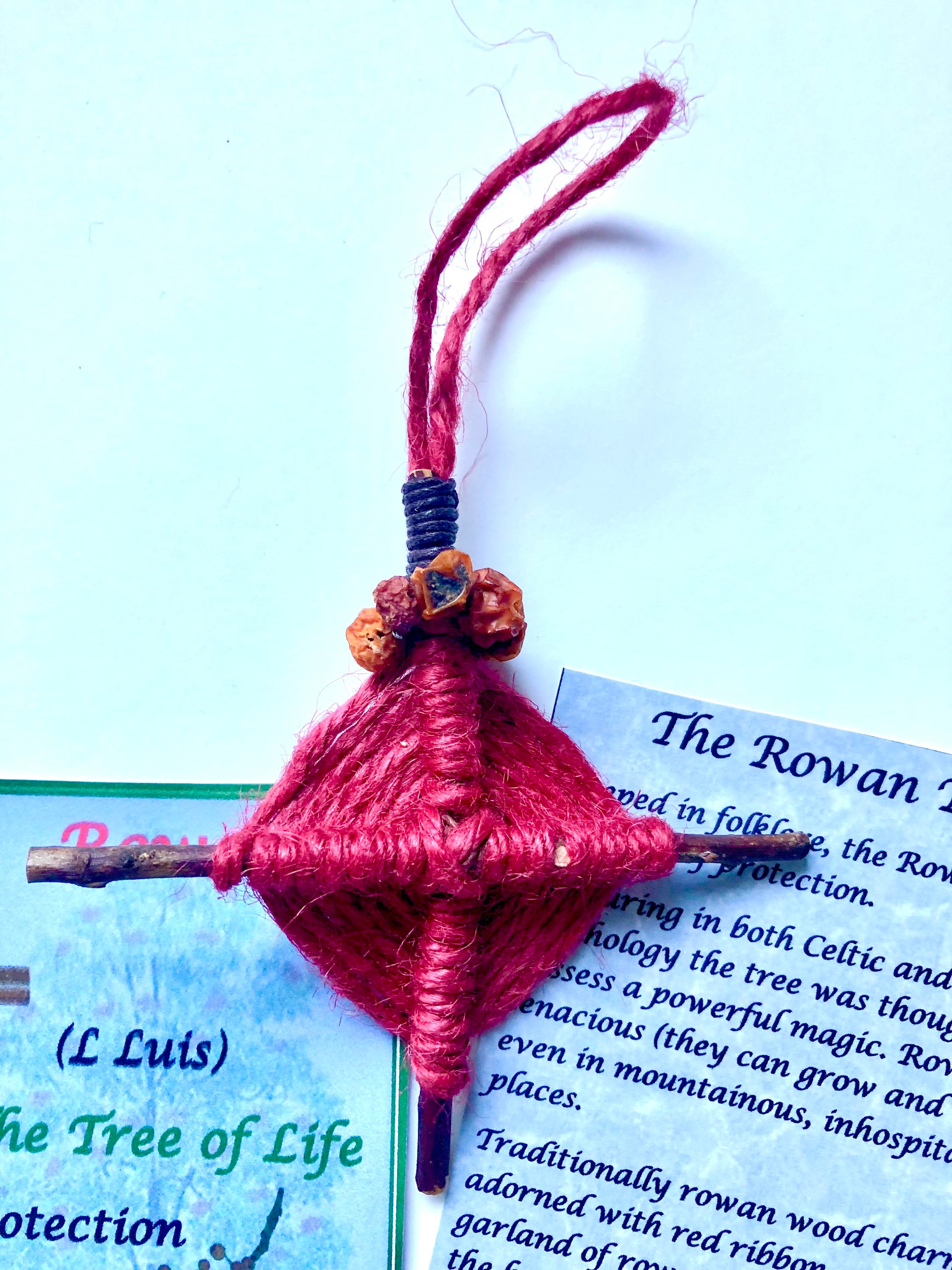 Rowan Wood Cross Protection Talisman for the Home Good Luck - Etsy