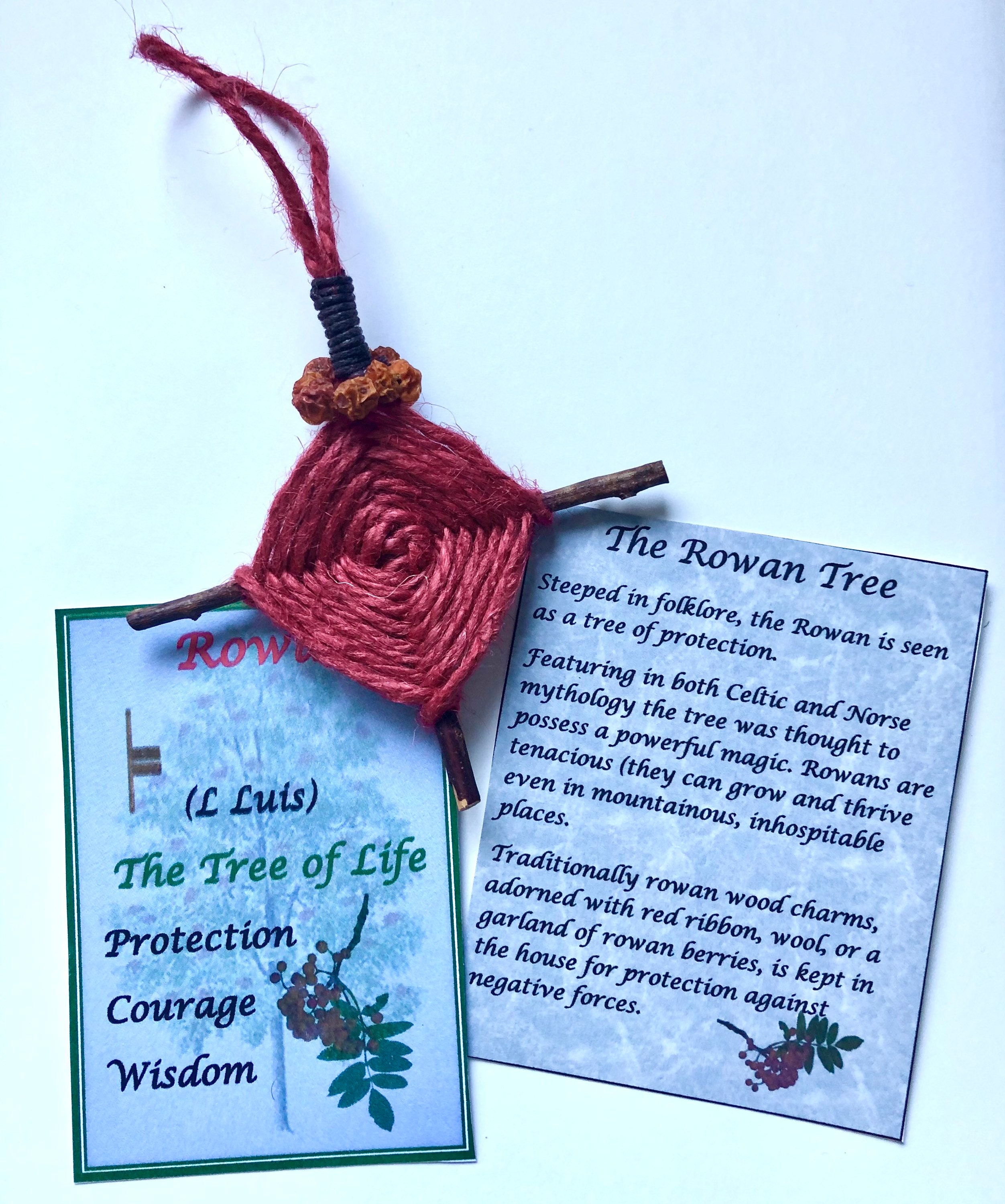 Rowan Wood Cross Protection Talisman for the Home Good Luck - Etsy