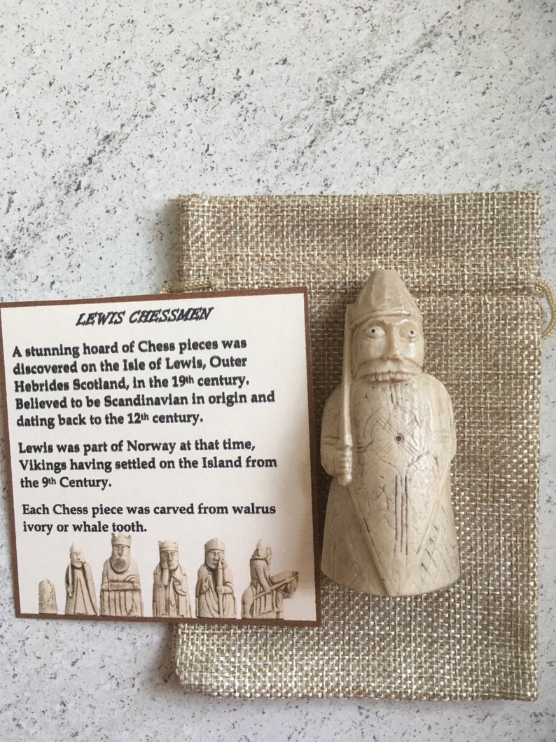 Lewis Chess Piece 8 Cm Beserker Shield Biter Isle of Lewis - Etsy