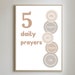 Muslim 5 Daily Prayers Islamic Wall Art Print Five Salahs Islamic ...