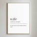 Muslim Wife Definition Printable Islamic Wall Art Minimalist Wife ...