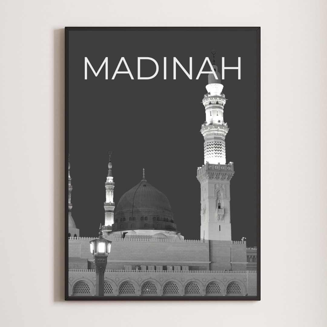 Mosque Art Print Madinah Art Masjid an Nabawi Photo Prophet's Mosque ...
