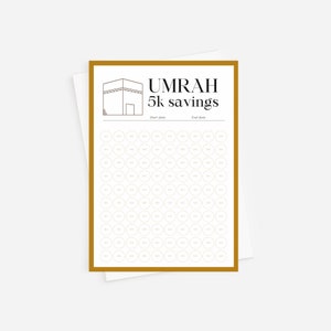 Umrah Savings Tracker Printable Omra Savings Goal Sheet Islamic ...