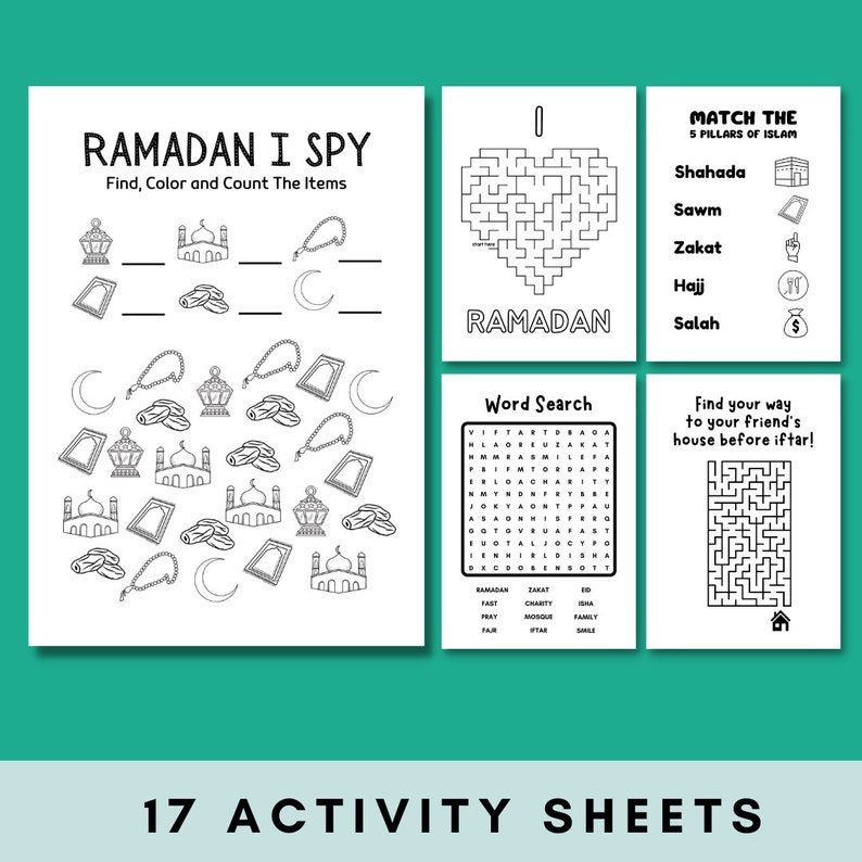Ramadan Activity Book Printable for Kids 30 Fun Islamic Activities ...