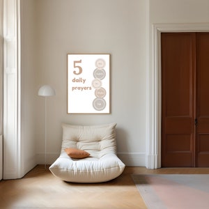 Muslim 5 Daily Prayers Islamic Wall Art Print Five Salahs Islamic ...