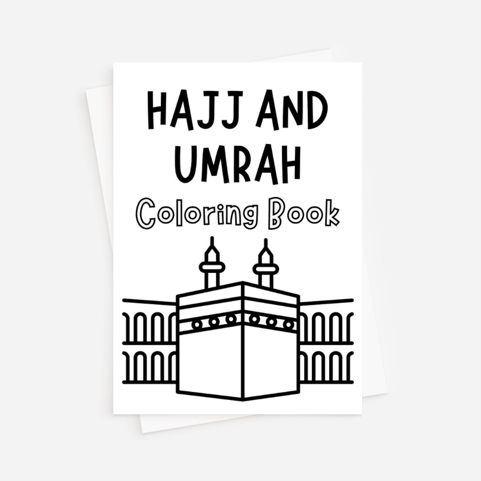 Kids Hajj and Umrah Coloring Book Printable - Umrah Printable, Hajj ...