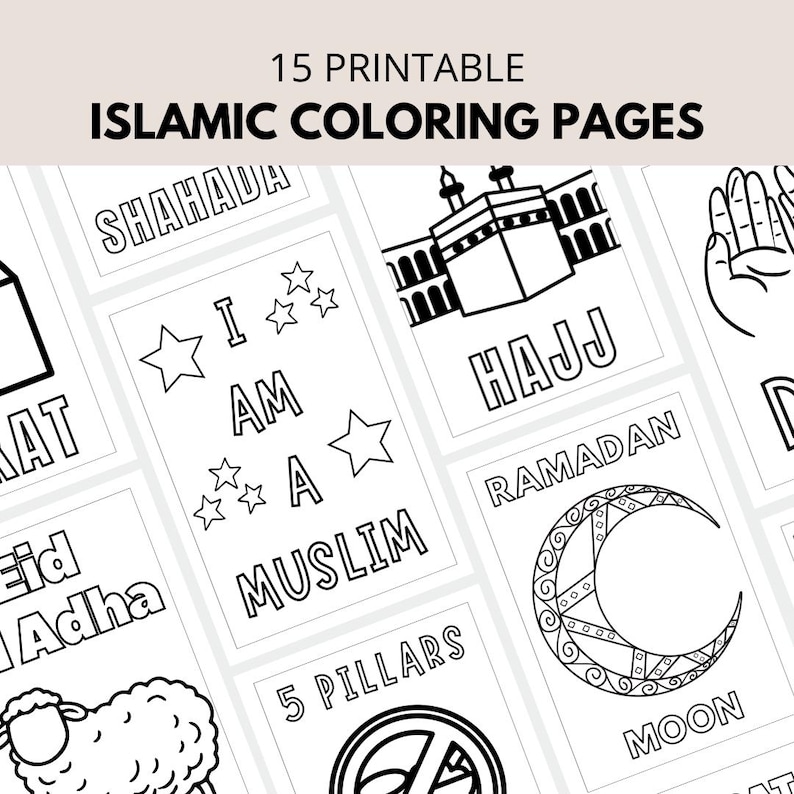 Kids Islamic Coloring Pages Printable Islamic Educational Muslim ...