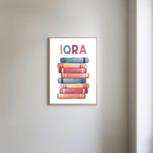 Iqra Islamic Wall Art Quran Learning Muslim Kids Decor English Arabic ...