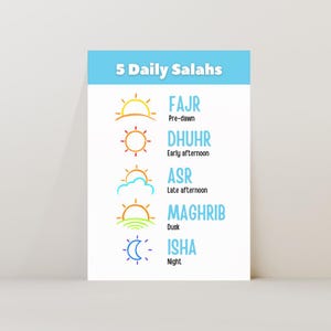 5 Daily Salahs Kids Digital Printable | Fun & Educational Islamic ...