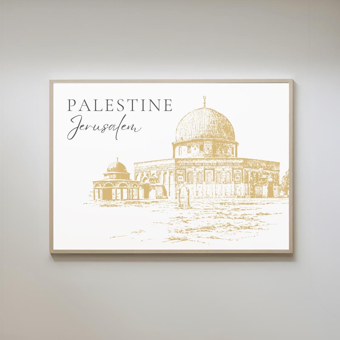 Jerusalem Palestine Masjid Al Quds Mosque Wall Art Islamic Wall Art ...
