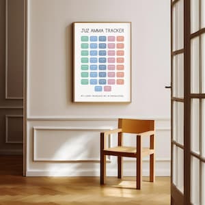 Juz Amma Tracker Islamic Printable Quran Memorization Chart Muslim ...