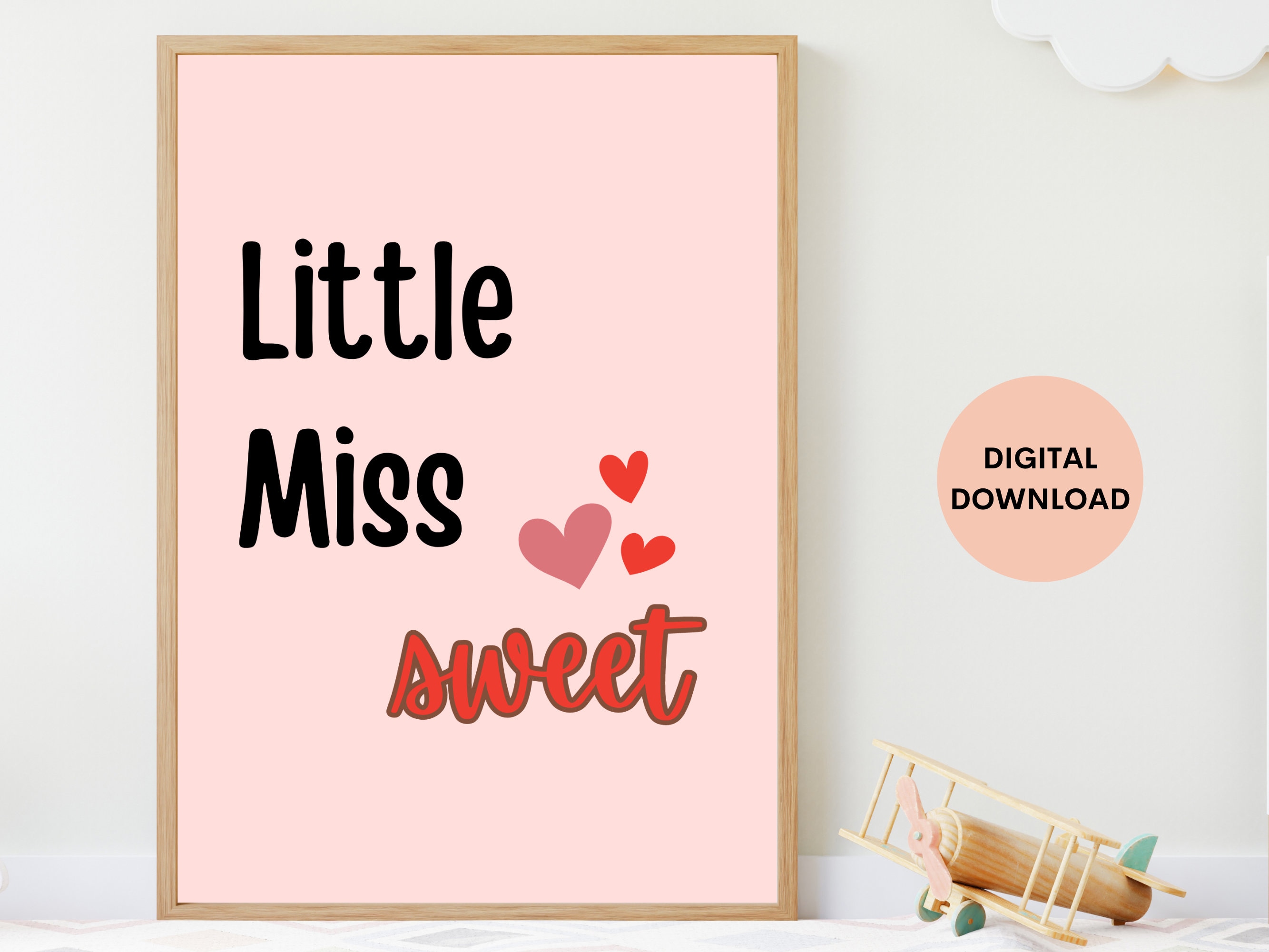 Little Miss Sweet DIGITAL ART I Kids Room Wall Art Unique - Etsy