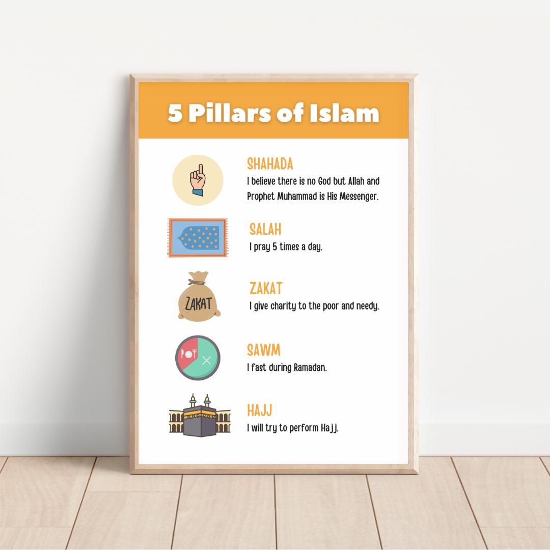 5 Pillars of Islam Kids Digital Printable | Fun & Educational Islamic ...