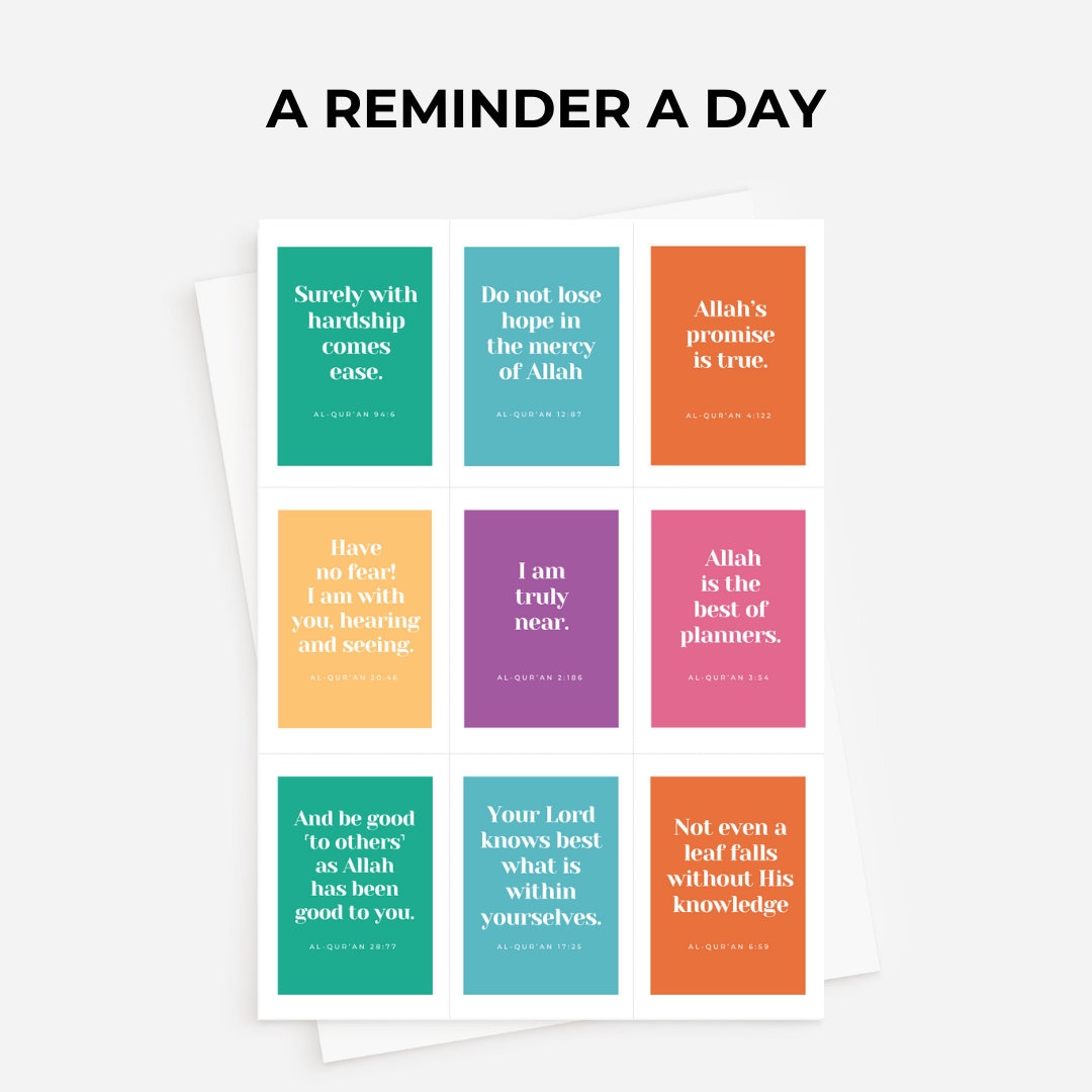 30 Quran Reminder Flashcards Kids Ramadan Printables, Islamic ...