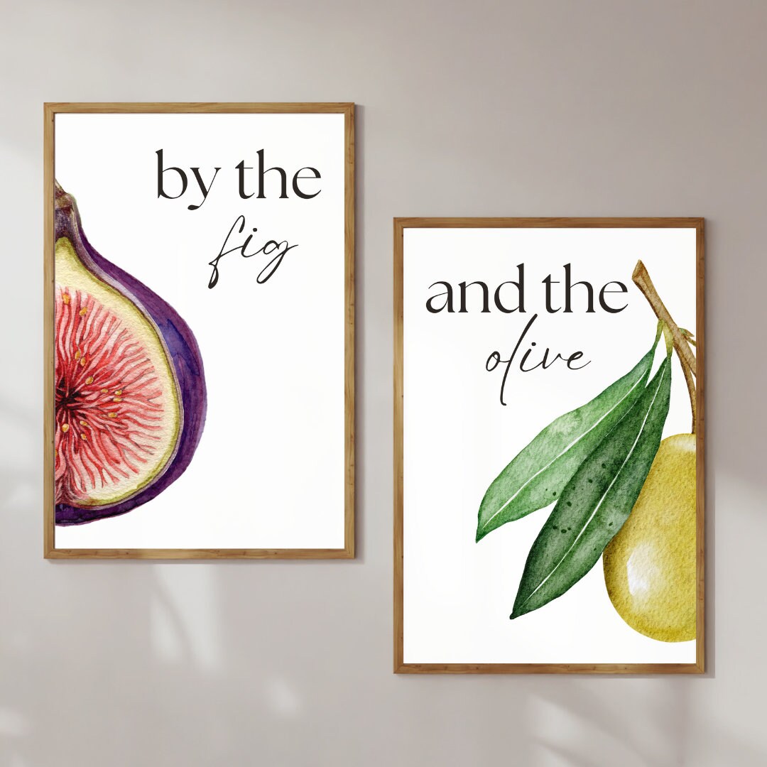 Fig and Olive Islamic Wall Art Print Set Printable Islamic Kitchen ...