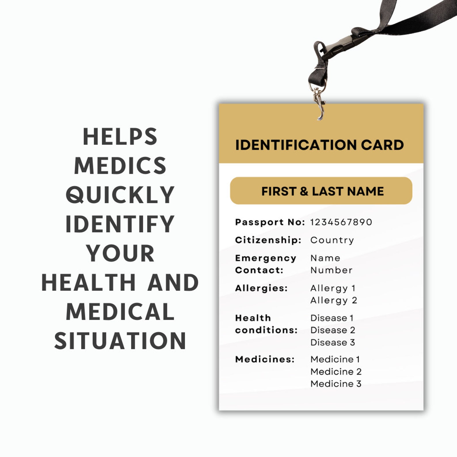 Travel ID Card for Umrah and Hajj Printable - Hajj Card, Umrah Flash ...
