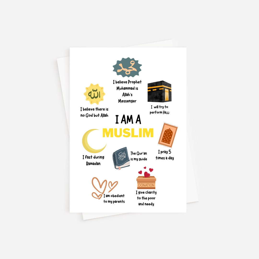 I Am A Muslim Islamic Wall Art Printable Muslim Kids Islamic ...
