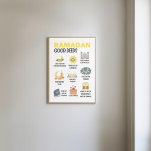 Ramadan Good Deeds for Kids Poster - Ramadan Calendar, Ramadan ...