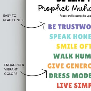 Be Like the Prophet Muhammad Muslim Kids Printable Childrens Wall Art ...