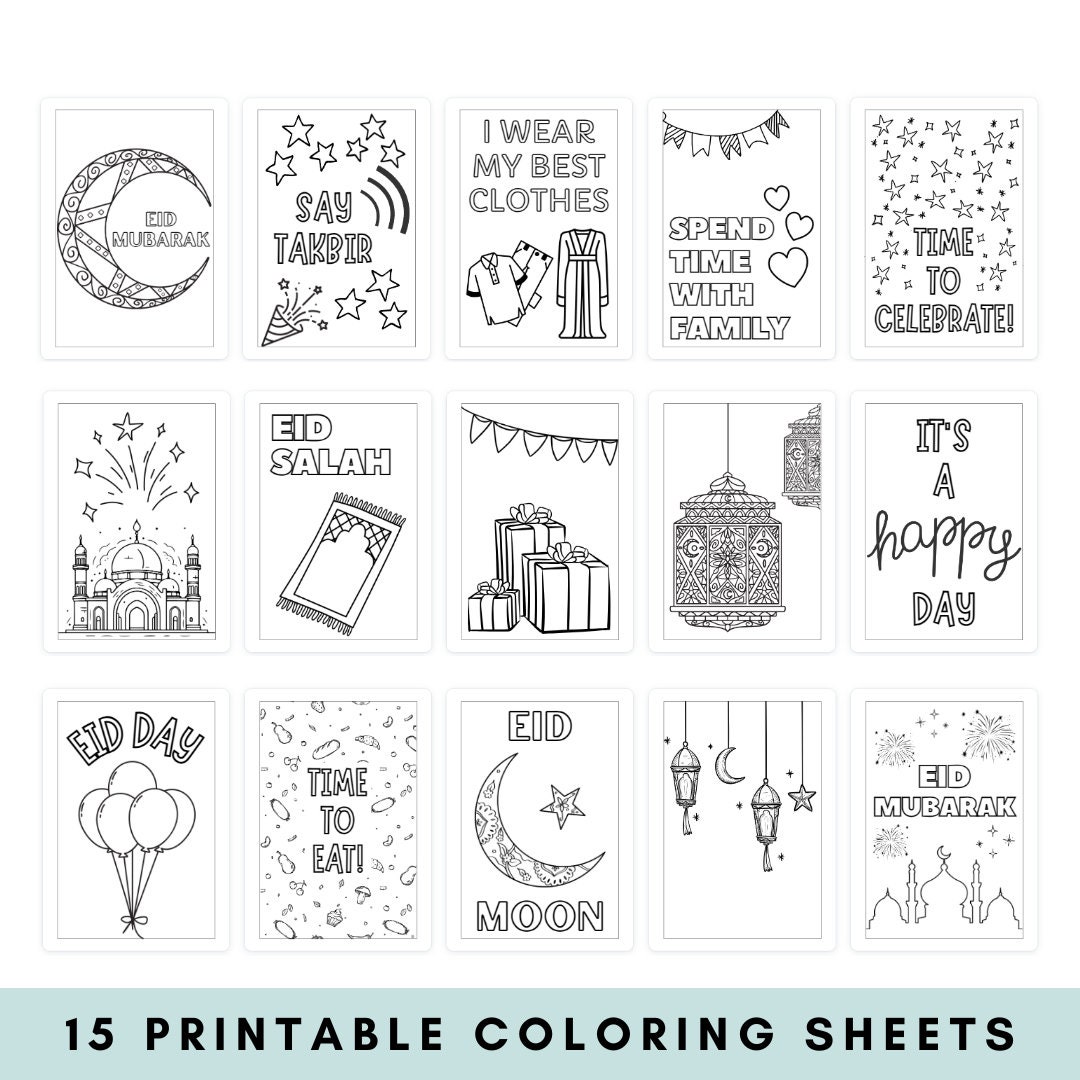 Kids Eid Ramadan Coloring Pages - Eid Ramadan Activity Book for Kids ...