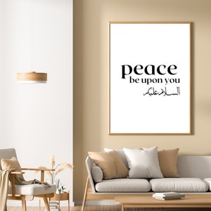 Peace Be Upon You Assalamualaikum Islamic Wall Art Minimalist Salam ...