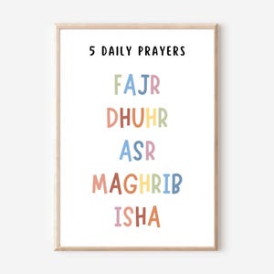 Islamic Educational Kids Bundle Printable Set | 5 Pillars of Islam 5 ...