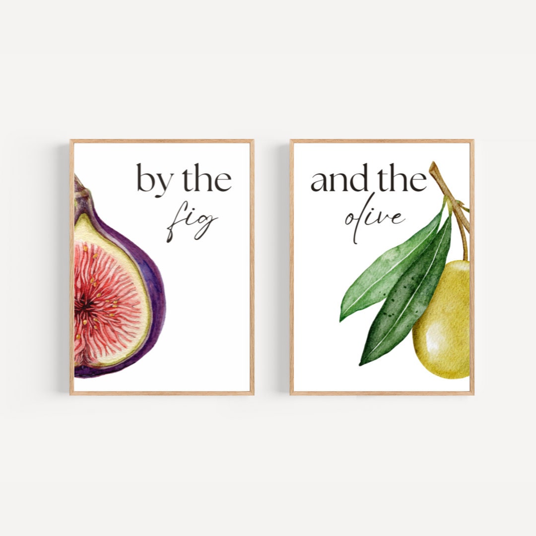 Fig and Olive Islamic Wall Art Print Set Printable Islamic Kitchen ...