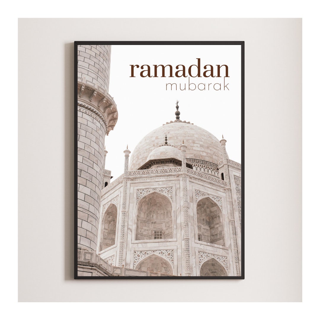 Modern Ramadan Wall Art - Printable Ramadan Mubarak Poster, Minimalist ...