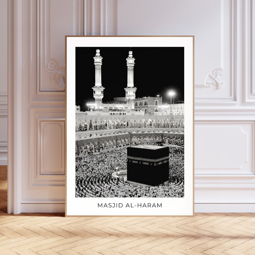 Masjid Al Haram Kaaba Mosque Wall Art Photography Makkah Printable ...
