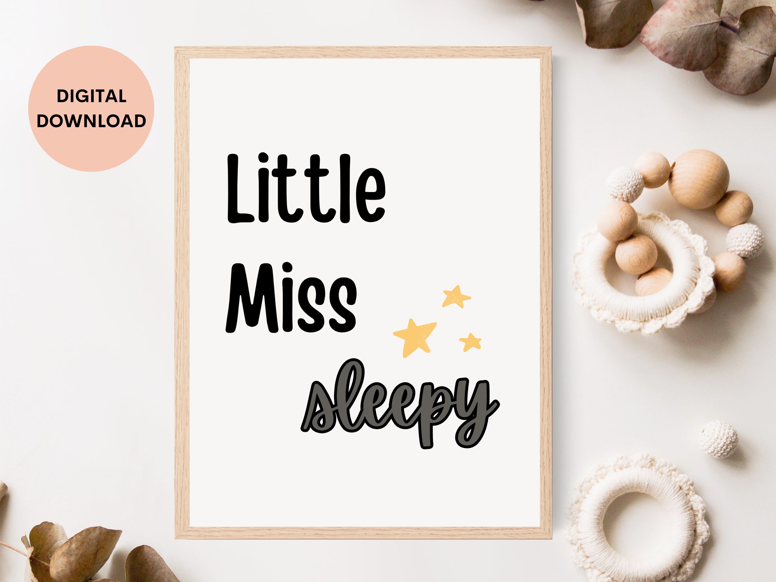 Little Miss Sleepy DIGITAL ART I Kids Room Wall Art Unique - Etsy