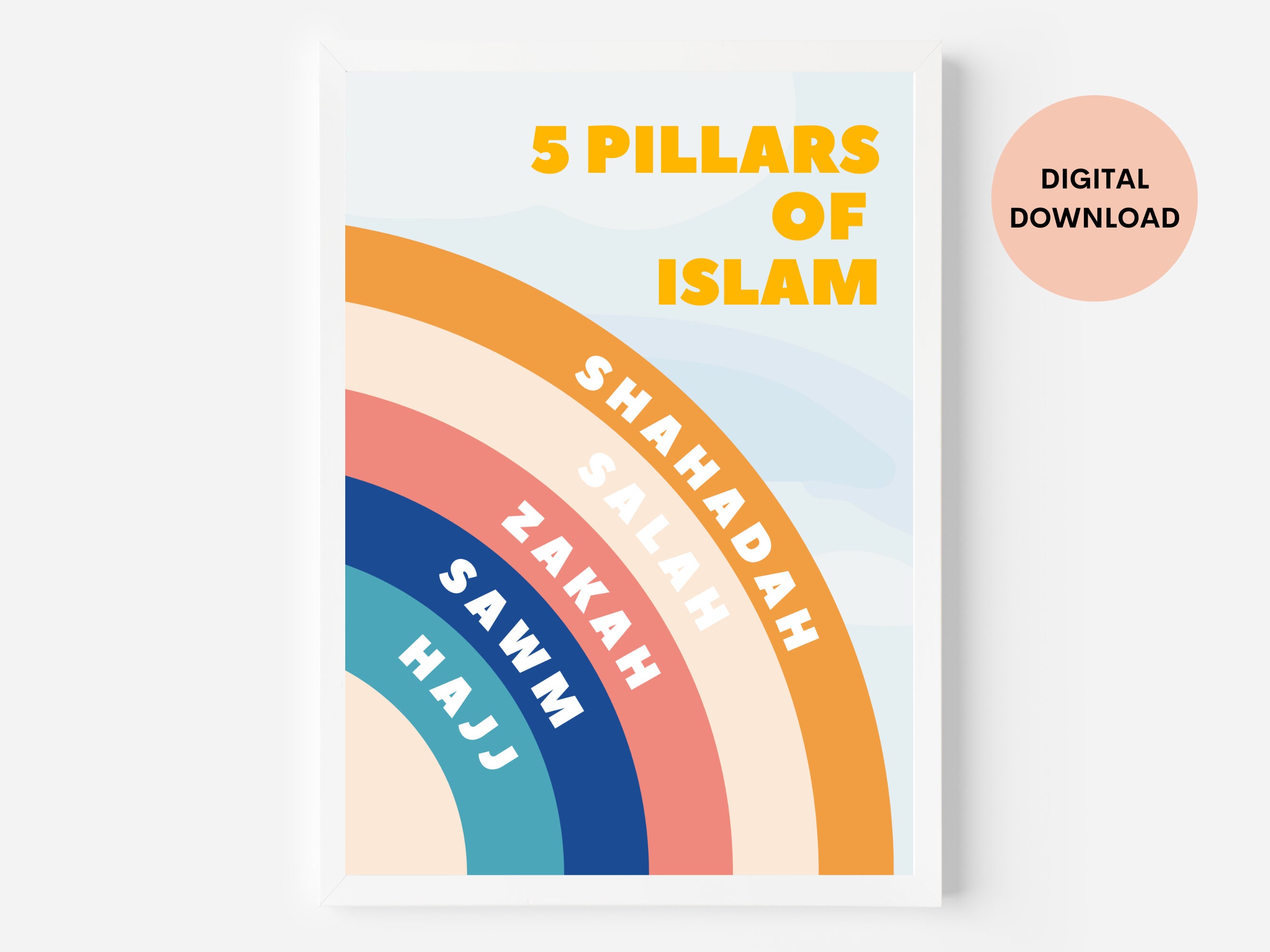 5 Pillars Of Islam Poster