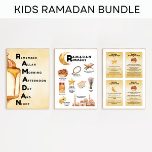 Kids Ramadan Bundle, Kids Ramadan Posters, Ramadan Print, Islamic Wall ...