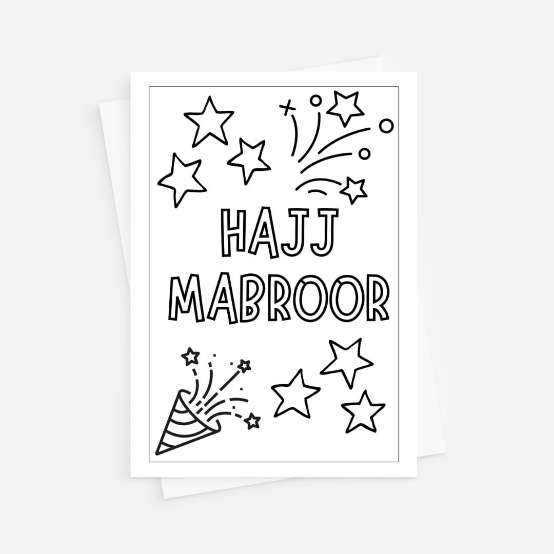 Kids Hajj and Umrah Coloring Book Printable - Umrah Printable, Hajj ...