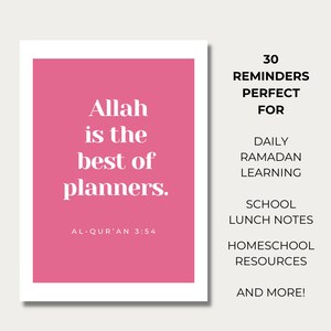 30 Quran Reminder Flashcards - Kids Ramadan Printables, Islamic ...