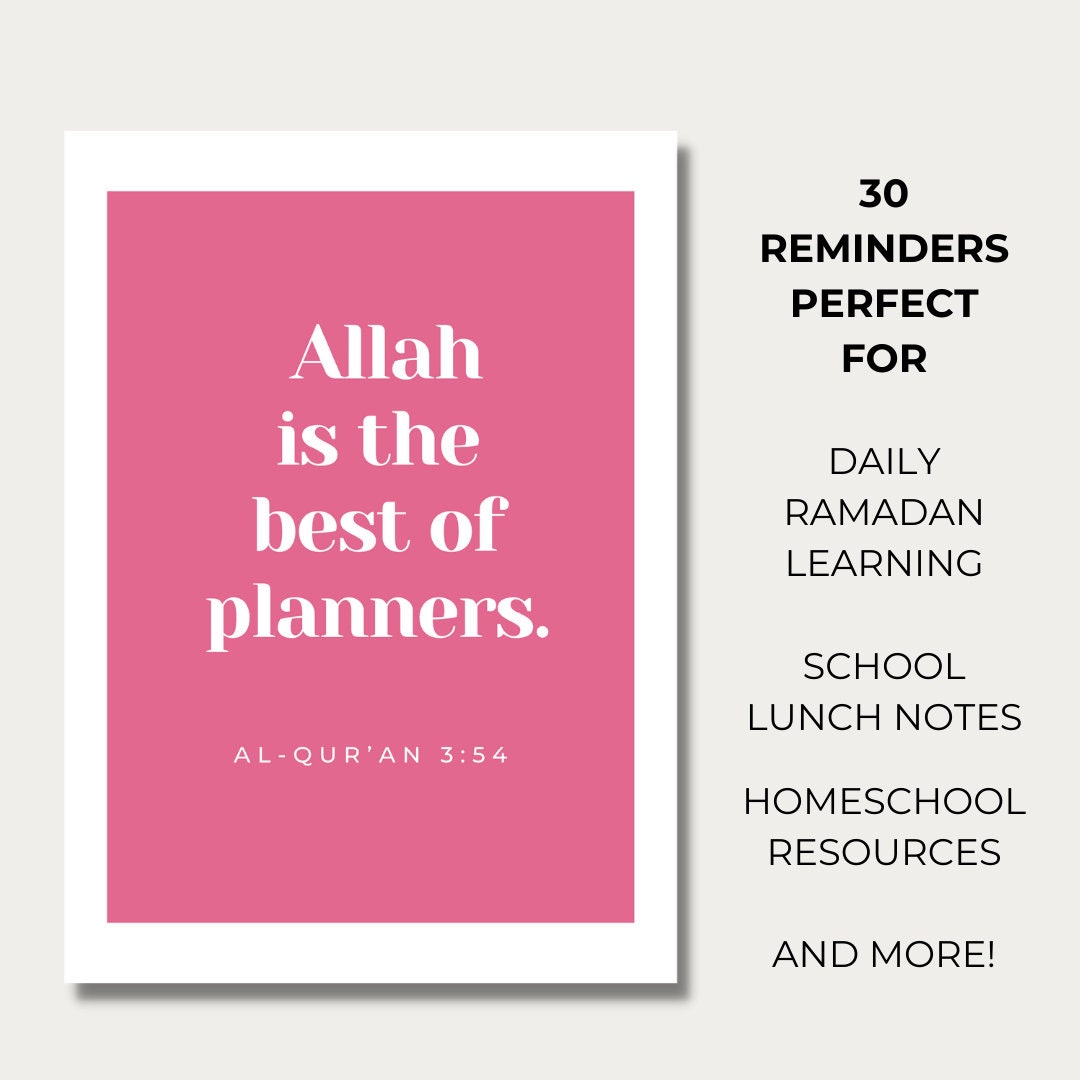 30 Quran Reminder Flashcards Kids Ramadan Printables, Islamic ...