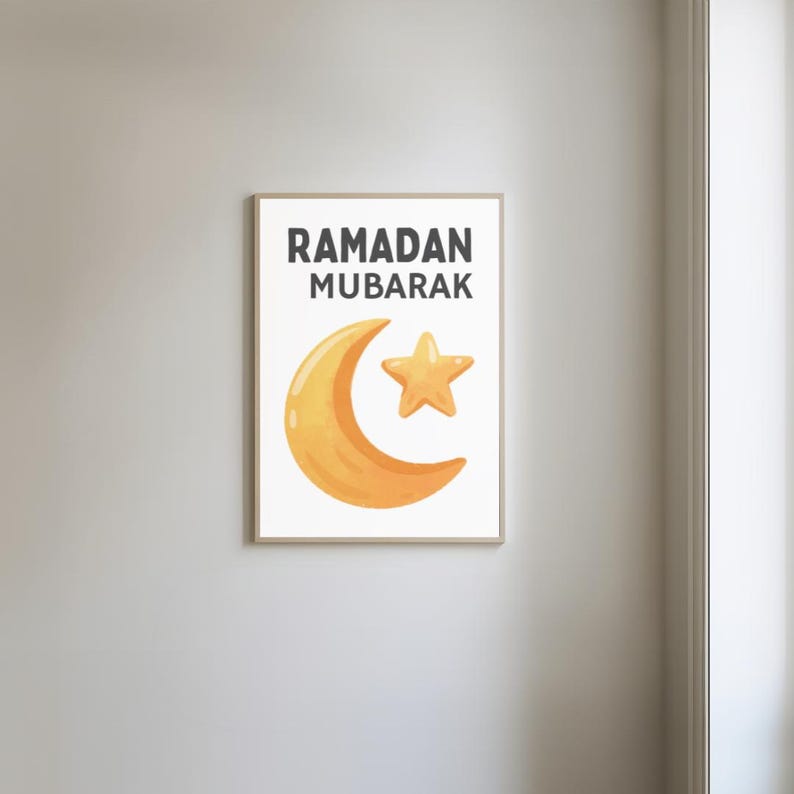 Ramadan Mubarak Printable Islamic Wall Art Muslim Home Decor Ramadan ...