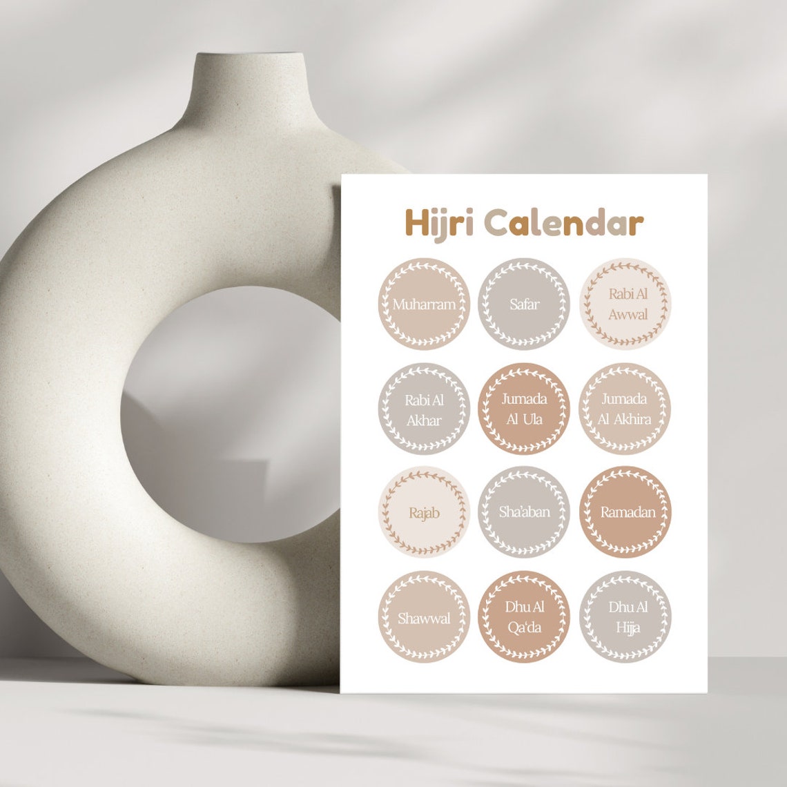Islamic Calendar Hijri Calendar Islamic Months Islamic Poster Kids ...