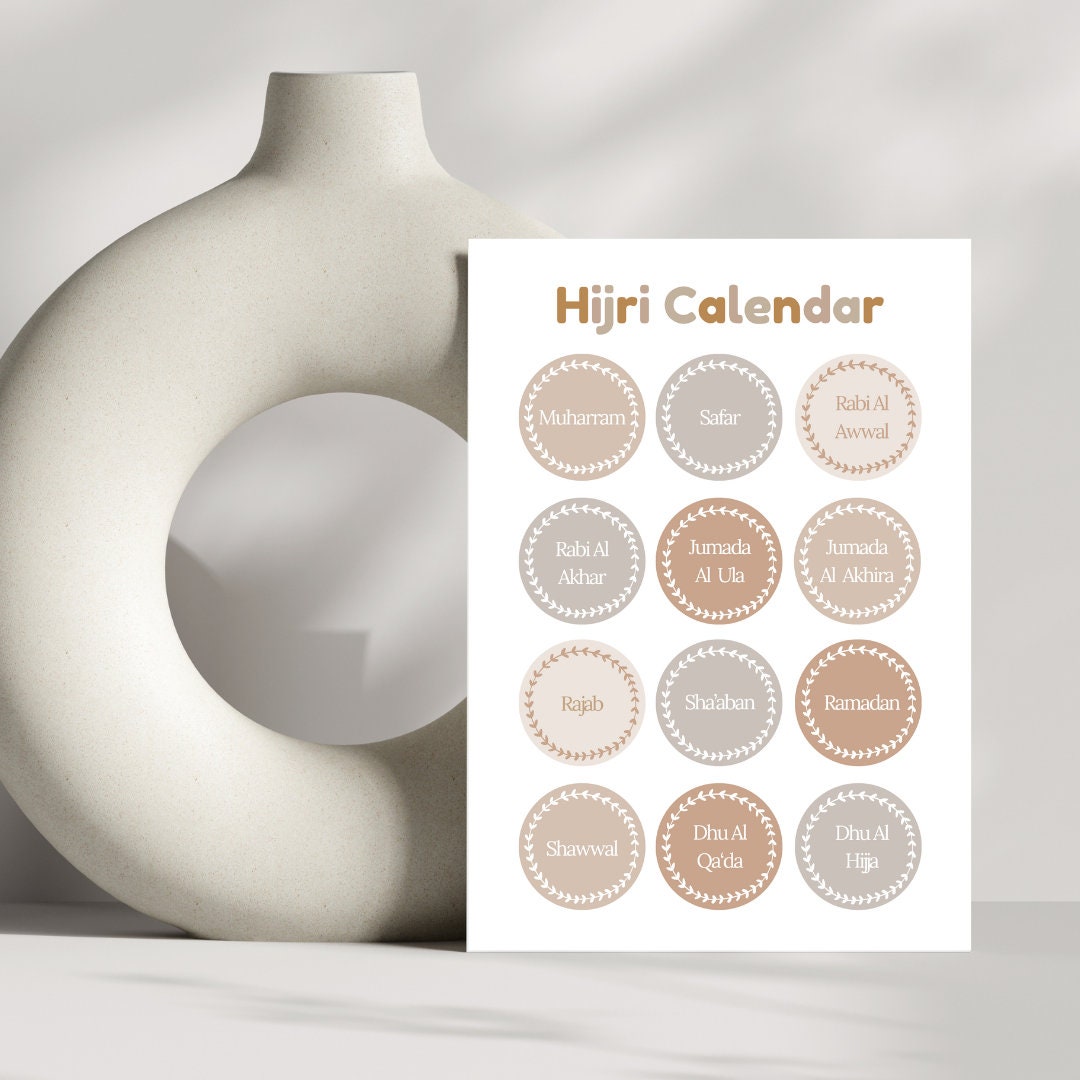 Islamic Calendar Hijri Calendar Islamic Months Islamic Poster Kids ...
