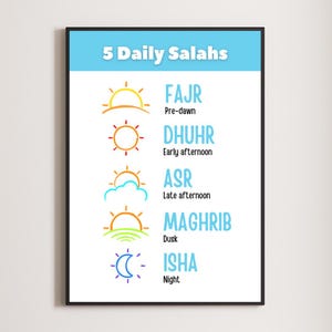 5 Daily Salahs Kids Digital Printable | Fun & Educational Islamic ...