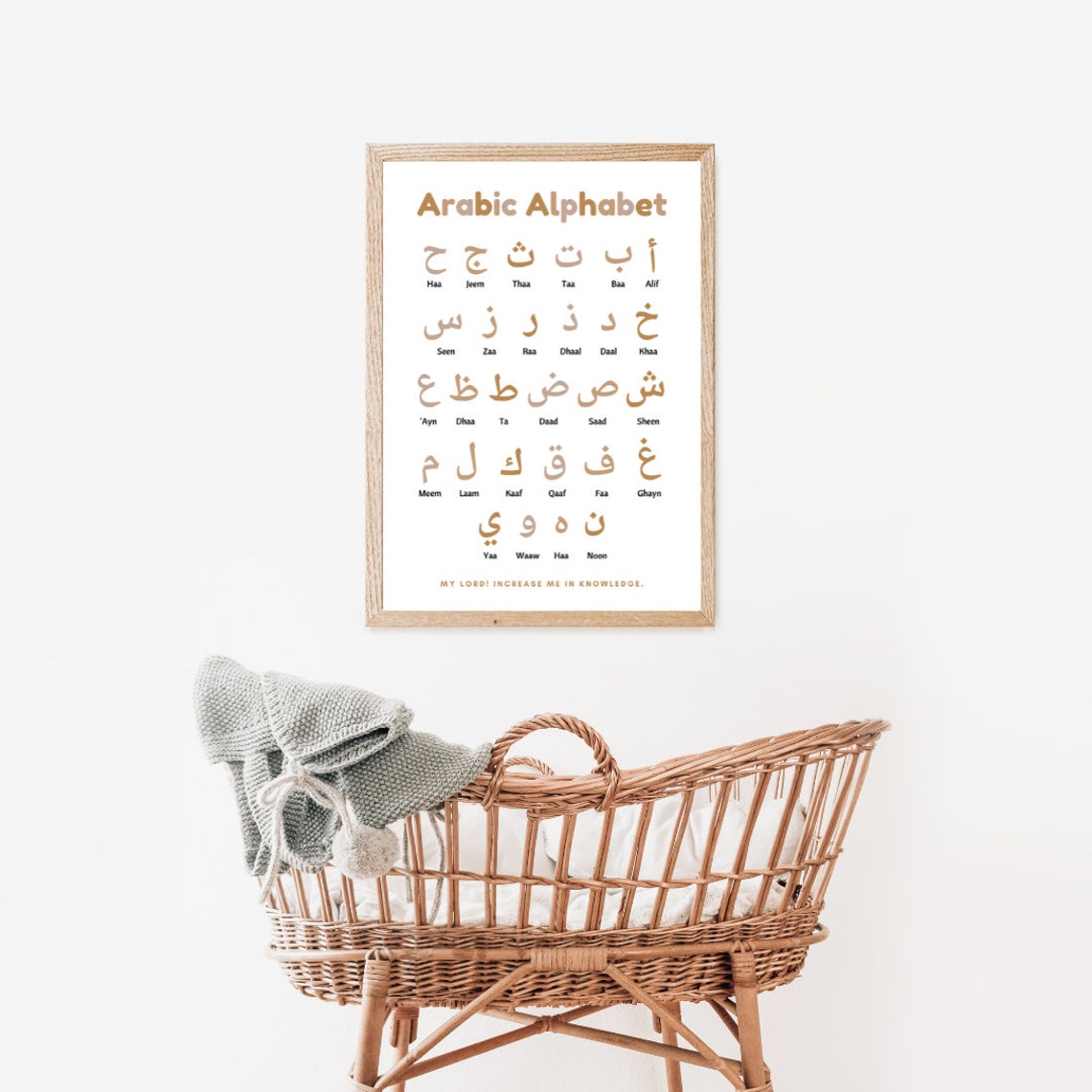 Arabic Alphabet Poster Alif Ba Ta Islamic Wall Art Islamic Poster Kids ...