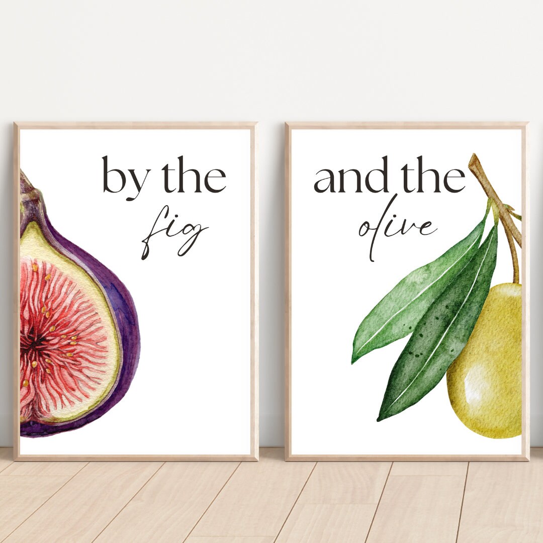Fig and Olive Islamic Wall Art Print Set Printable Islamic Kitchen ...
