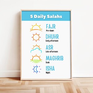 5 Daily Salahs Kids Digital Printable | Fun & Educational Islamic ...