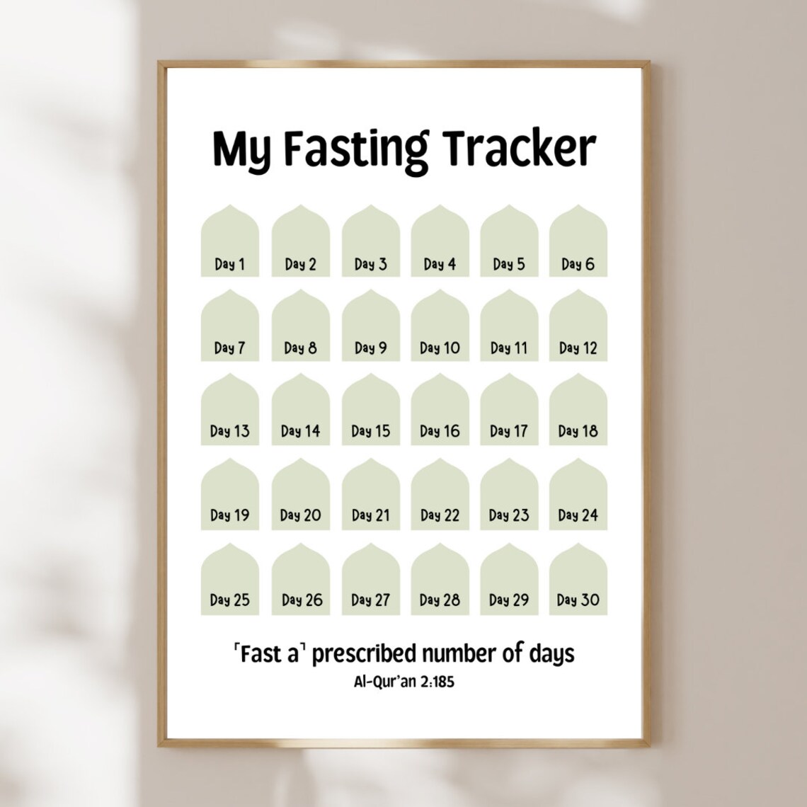 Kids Ramadan Fasting Tracker Printable Ramadan Art, Ramadan Print ...