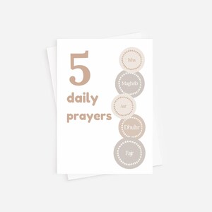 Muslim 5 Daily Prayers Islamic Wall Art Print Five Salahs Islamic ...