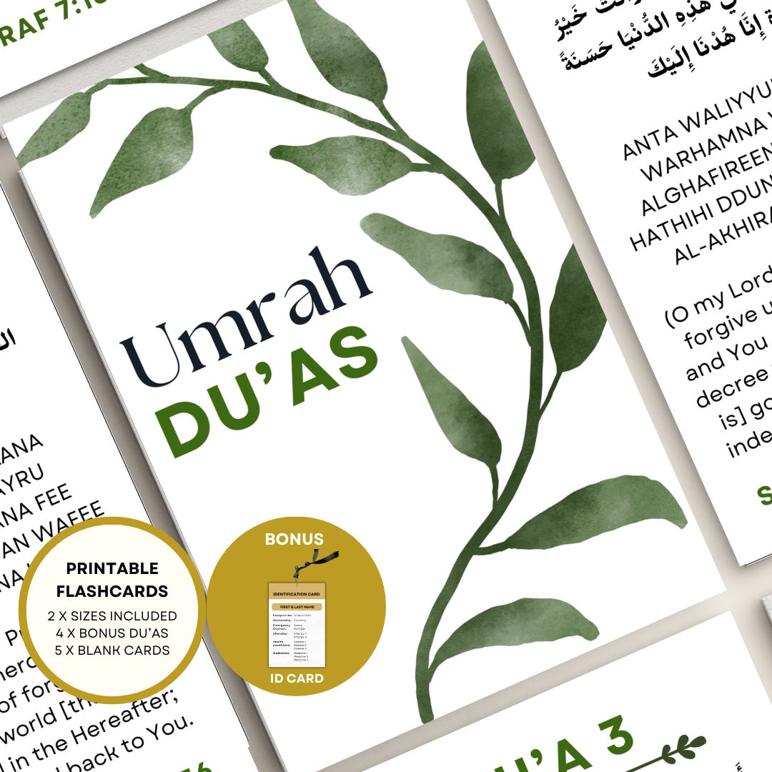 Umrah Duas Printable, Umrah Cards, Printable Dua Cards, Umrah Duas ...