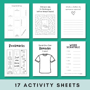 Ramadan Activity Book Printable for Kids 30 Fun Islamic Activities Coloring Pages Ramadan Crafts ...