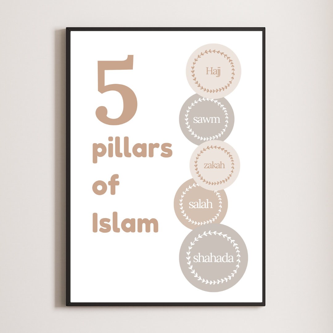 Islamic Educational Poster Prints Bundle Islamic Homeschool Muslim ...