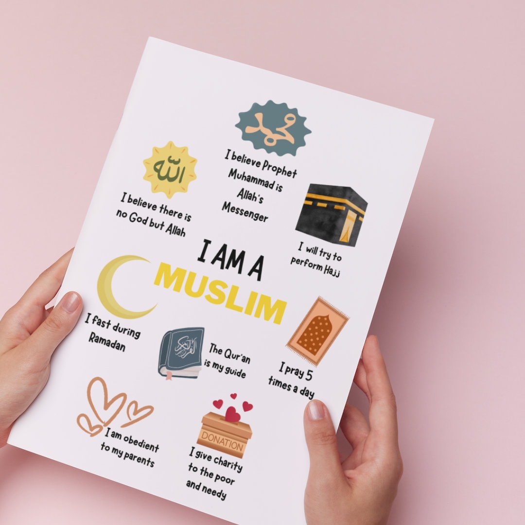 I Am A Muslim Islamic Wall Art Printable Muslim Kids Islamic ...