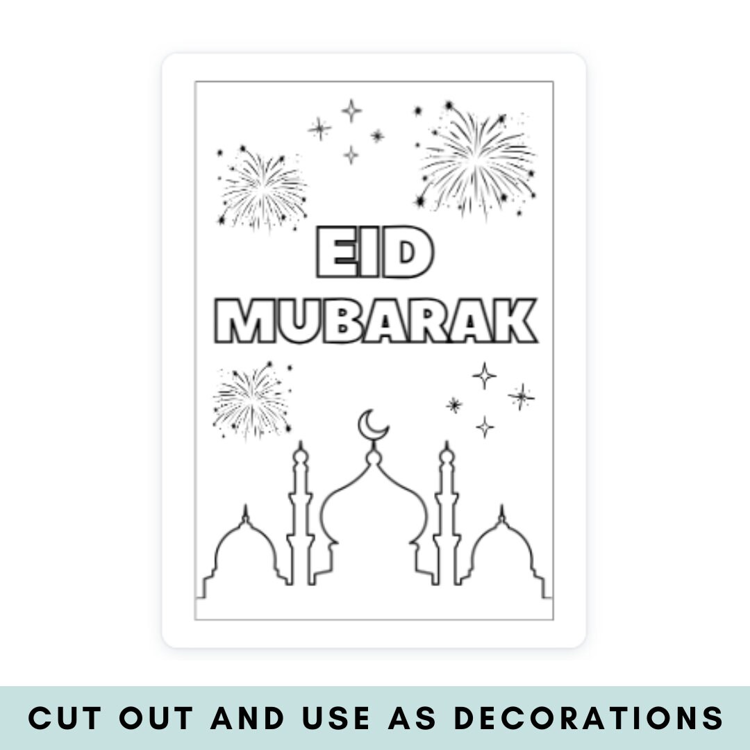 Kids Eid Ramadan Coloring Pages - Eid Ramadan Activity Book for Kids ...