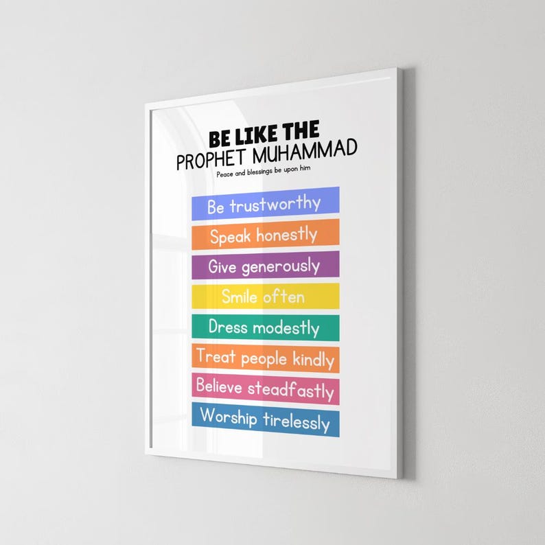 Be Like Prophet Muhammad Islamic Kids Wall Art Digital Download ...